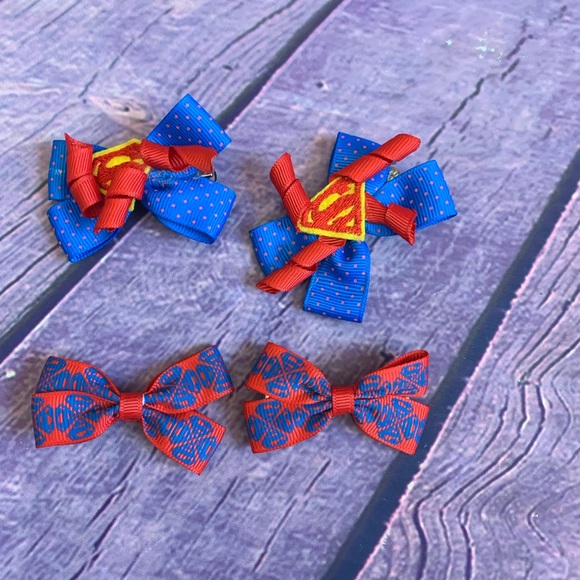 None | Dog | Superman Dress With Bows Pet Apparel | Poshmark